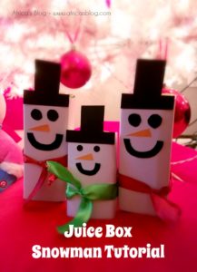 Juicy Juice Juice Box Snowman Craft Step-by-Step #Tutorial!!