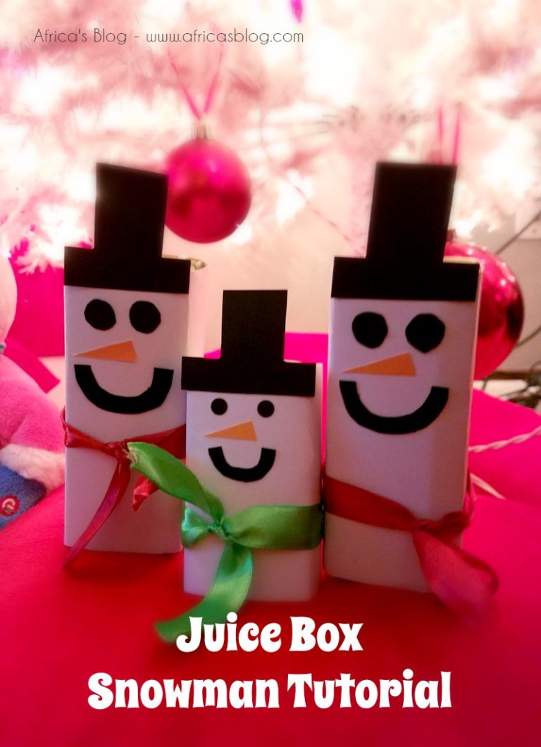 Juicy Juice Juice Box Snowman Craft Step-by-Step #Tutorial!!
