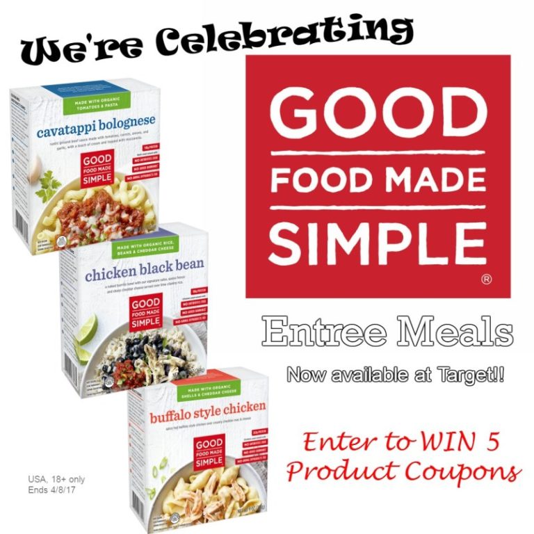 NEW Good Food Made Simple Entree Meals #Coupon Giveaway!!